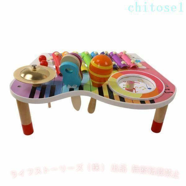 説明: [5 in 1 多機能おもちゃ]: この木製楽器セットは.音楽の才能を育むお子様にとって欠かせない楽器です.5つの異なる機能を1つのおもちゃにまとめ.お子様の心を掴み.音楽の世界へと誘います.(木琴.マラカス.カスタネット.ドラム....