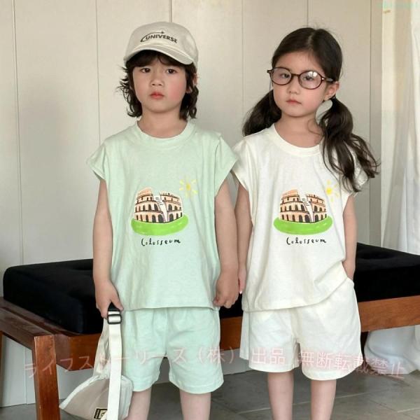 商品名：上下セット   素材：綿100%   生産国：中国   カラー：写真ご参考   サイズ表：80/90/100/110/120/130/140/150cm   ※実寸は平置きサイズです。2-3cmの誤差やタグ表記と異なる場合はご了承く...