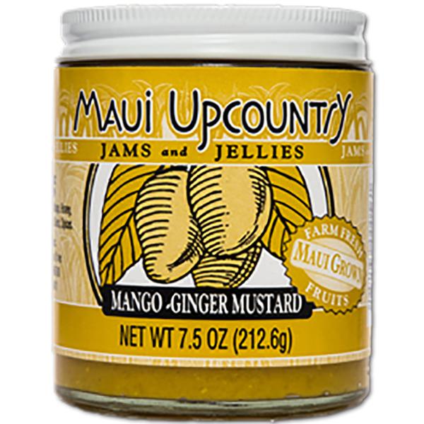 マウマウイアップカントリー マンゴージンジャーマスタード 212.6g甘くてジューシーなマンゴーとジンジャーのスパイシーさをブレンドしたマスタード。肉料理やシーフードの付け合わせだけでなく、ドレッシングやソースの材料にも。もちろん、ホットド...