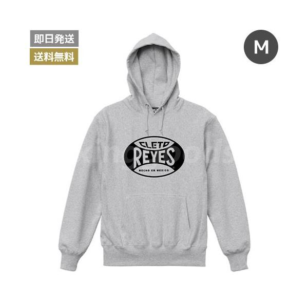 レイジェスのロゴをセンターにレイアウトしたシンプルなカジュアルパーカーです。裏起毛仕様で秋、冬シーズンに活躍してくれます。メーカー：Reyes/レイジェス商品番号：P17-01サイズ：Mサイズ素材：綿 75%、ポリエステル 25%カラー：グレー