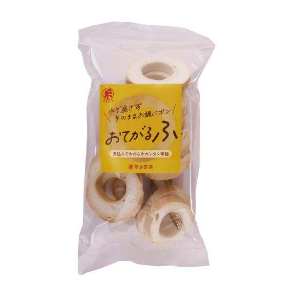 水戻しがいらない簡単に使える車麸。小ぶりで厚さ約10mmと薄いので、お鍋に直接入れ、煮込むうちに柔らかくなります。煮物やすき焼きなどに便利なおてがるふです。手で簡単に折れるので、お好みの大きさにしてお味噌汁にもお使いいただけます。こちらも車...