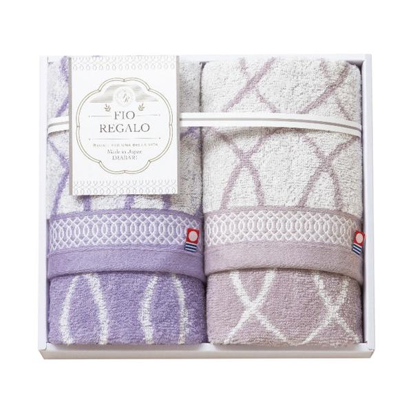 落ち着いた色合いでモダンなデザインのタオルです。タオルの名産地・今治で織り上げたタオルは使いはじめから吸水性が良くふんわりした風合いが長続きします。■33×75cmフェイスタオル2枚・綿100%■箱サイズ:25×4×23cm【用途】引出物 ...