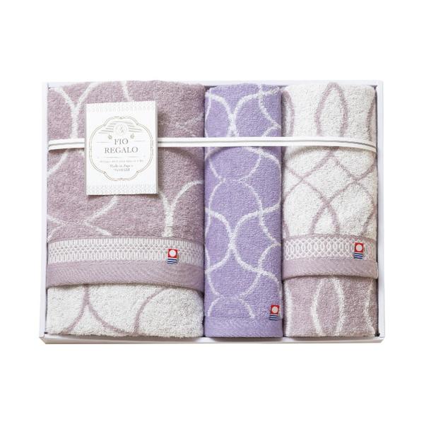 落ち着いた色合いでモダンなデザインのタオルです。タオルの名産地・今治で織り上げたタオルは使いはじめから吸水性が良くふんわりした風合いが長続きします。■60×110cmバスタオル1枚・33×75cmフェイスタオル1枚・30×33cmウォッシュ...