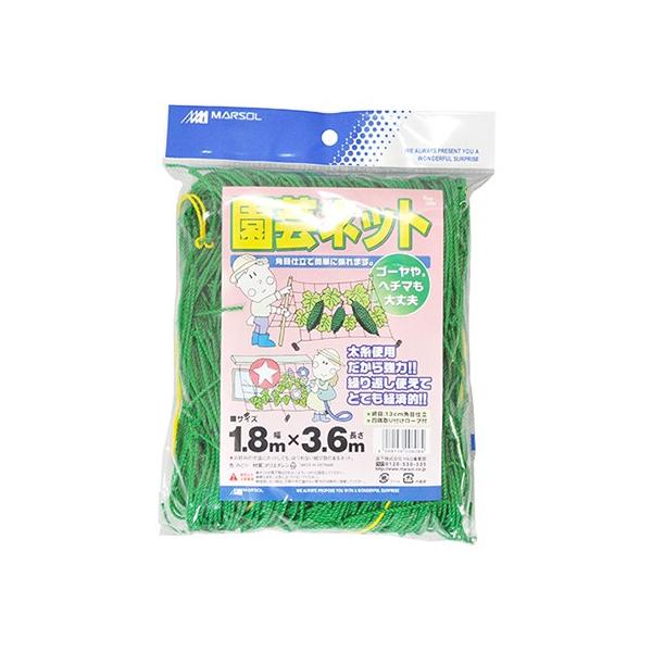 太糸使用だから強力、繰り返し使えてとても経済的です。つる性植物の栽培用。窓辺でつる花を育てれば日よけとしても楽しめます。角目仕立で簡単に張れます。ゴーヤ・ヘチマの育成にも使用できます。サイズ：1.8m×3.6m色：グリーン目合：13cm角目...