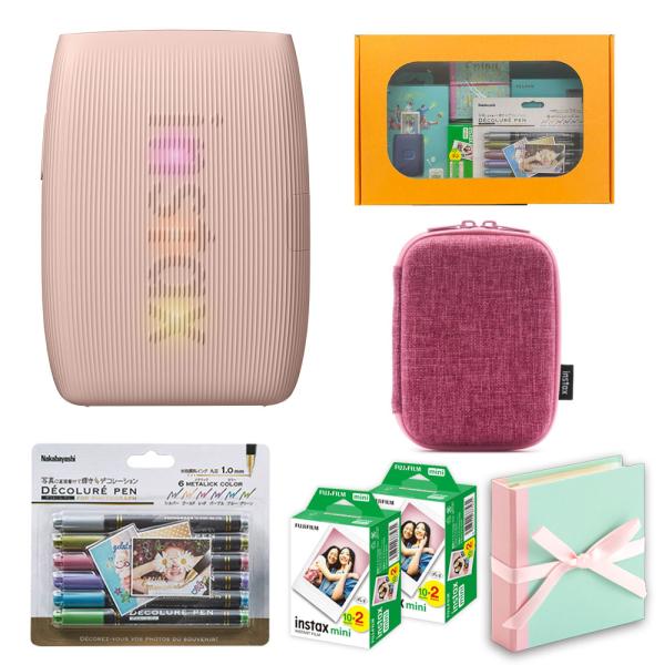 オリジナルギフトBOXセット内容● フジフイルム チェキ NS MINI LINK3 4547410536317● 純正プリンターケース● チェキ用フィルム instax mini 40枚 INSTAX MINI JP 2● ナカバヤシ デ...