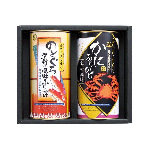 日本海で白身のトロといわれる「のどぐろ」と、極上の海の幸といわれる「かに」の風味を贅沢にふりかけにいたしました。アツアツのご飯にかけてぜひお召し上がり下さい。■かにふりかけ(50g)・のどぐろ煮付け風味ふりかけ(50g)×各10■箱サイズ:...