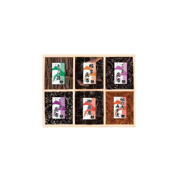 職人が丹精こめて炊き上げた佃煮詰合せです。■きゃら蕗50g・椎茸昆布50g・ごま昆布60g・しそ昆布60g・御昆布50g・畑の肉みそ煮50g×各1■箱サイズ:22.1×28.1×3.6cm【用途】引出物 結婚祝 出産祝 仏事 快気 新築 記...
