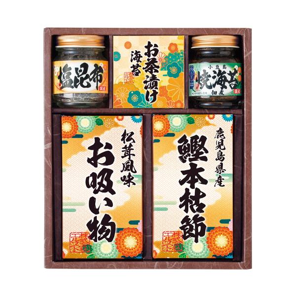 和食ならではの繊細な味を詰合せた食卓にあると嬉しいギフトセットです。突然の来客にも重宝します。■焼きのり入佃煮85g・鰹本枯節(2.5g×3)・永谷園お茶づけ海苔(4.7g×2)・永谷園お吸い物松茸風味(2.3g×4)・塩昆布18g×各1■...
