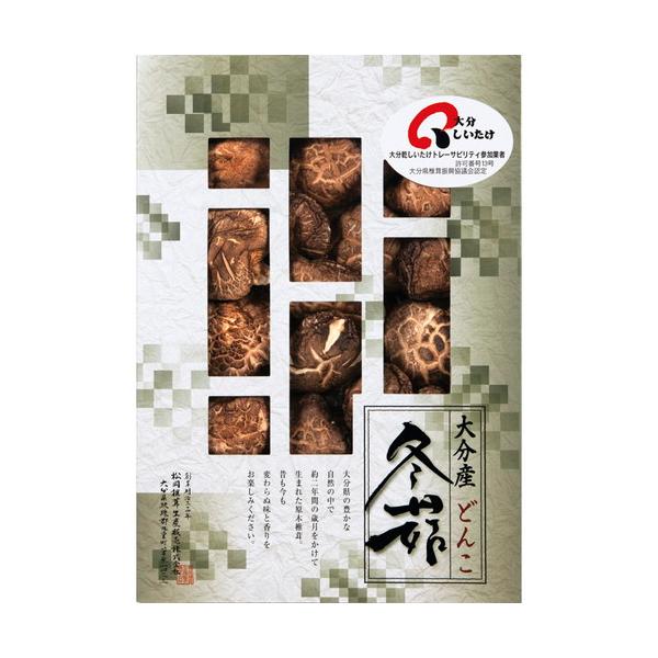 大分県の豊かな自然の中で歳月をかけて育まれた原木椎茸。 昔も今も変わらぬ味と香りをお楽しみください。■大分産原木乾椎茸どんこ60g×1■箱サイズ:28×20×4.3cm【用途】引出物 結婚祝 出産祝 仏事 快気 新築 記念 贈答 お返し お...