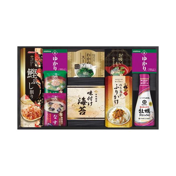 お湯を注ぐだけで出来たての美味しさを味わえる即席のお味噌汁や、毎日の食卓に嬉しい和の味を詰合せました。■マルトモ即席みそ汁(ほうれん草7.5g・なす7.4g)・わかめスープ(5.3g×2)・マルトモ鰹ぶし削り(2g×3)・有明海産味付け海苔...