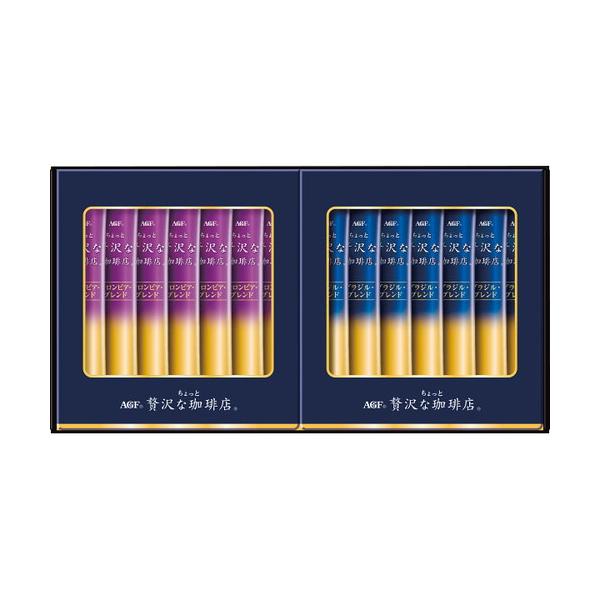 産地によって特長の違う深い香りとコクが愉しめる「ちょっと贅沢な珈琲店」スティックブラック(ミルクなし・甘さなし)ギフトです。■ブラジルブレンド・コロンビアブレンド各2g×7■箱サイズ:24×12.8×2.1【用途】引出物 結婚祝 出産祝 仏...