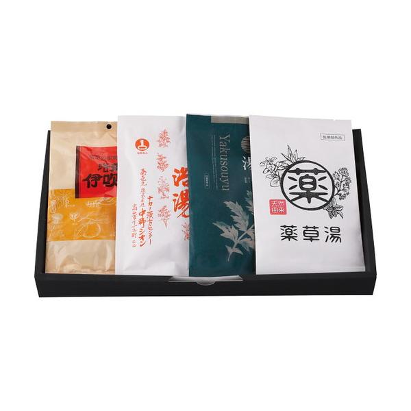 薬草湯30g・飛騨浴湯50g・浴剤伊吹泉50g・薬爽湯(20g×2)×各1、医薬部外品■箱サイズ:31×20.8×2.9【用途】引出物 結婚祝 出産祝 仏事 快気 新築 記念 贈答 お返し お祝い 香典返し 法事 法要 引越し 新築祝い お...
