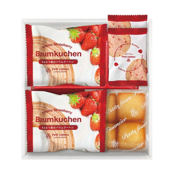 国産小麦とあまおう苺濃縮果汁を使用し、苺の風味と味わいを生かして一層一層丁寧に焼き上げたバウムクーヘンと、ひとくちサイズのしっとりとした食感で仕上げ、トンネルオーブンを使用することによりふんわりと焼き上げたフィナンシェ、ほろろとした食感とフ...