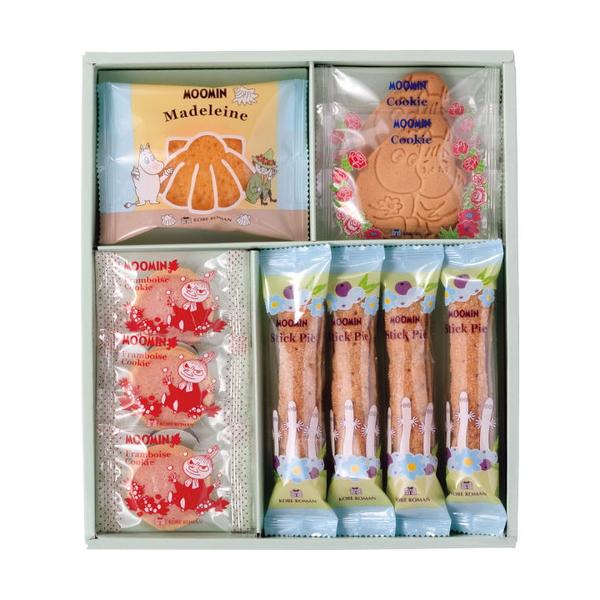 世界中で愛され続けるムーミン。人気キャラクターたちが作るムーミンの世界を、お菓子を詰め合わせたスイーツギフトセットと一緒にお届けします。■ブルーベリースティックパイ×4、バニラマドレーヌ×1、フランボワーズクッキー×3、バニラ型押しクッキー...