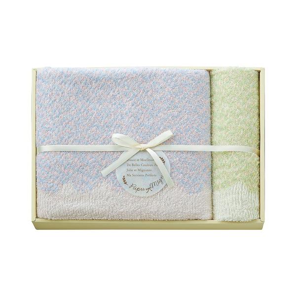 パイル部分に4色の糸を使用した、大人かわいいカラフルなタオル。鮮やかな色にくすみカラーを掛け合わせることで、ガーリーになりすぎない雰囲気に仕上げました。ボリュームの付いたタオルなので、ふわふわな風合いもお楽しみいただけます。■バスタオル×1...