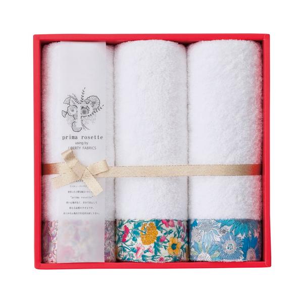 英国の歴史的なテキスタイルブランド「LIBERTY FABRICS」希少な超長綿ピマコットンの甘撚り糸を使用。ピマコットンの持つ美しい光沢、甘撚り糸使用によるふっくらやわらかい肌触り・品質にとことんこだわったタオルです。■フェイスタオル×3...