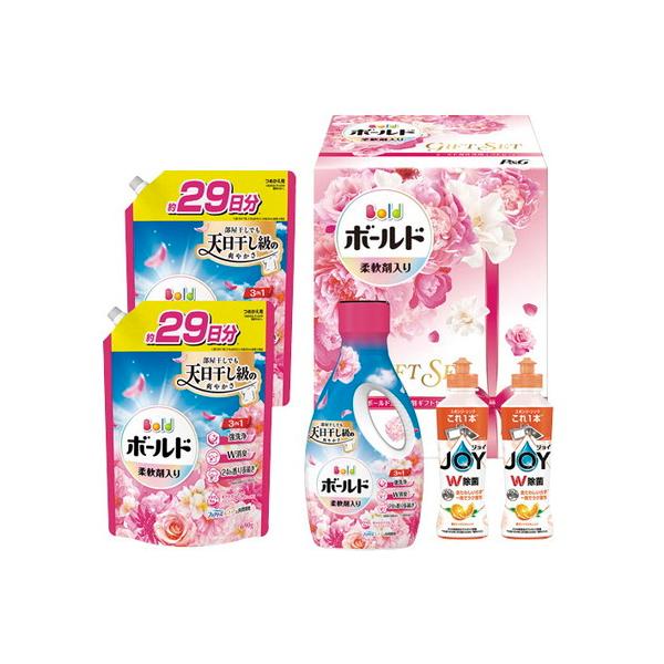 ボールドジェル華やかプレミアムブロッサムの香り(本体680g・詰替〈超特大〉690ml×2)、除菌ジョイコンパクトオレンジの香り170ml×2■箱サイズ:箱282×226×193mm【用途】引出物 結婚祝 出産祝 仏事 快気 新築 記念 贈...