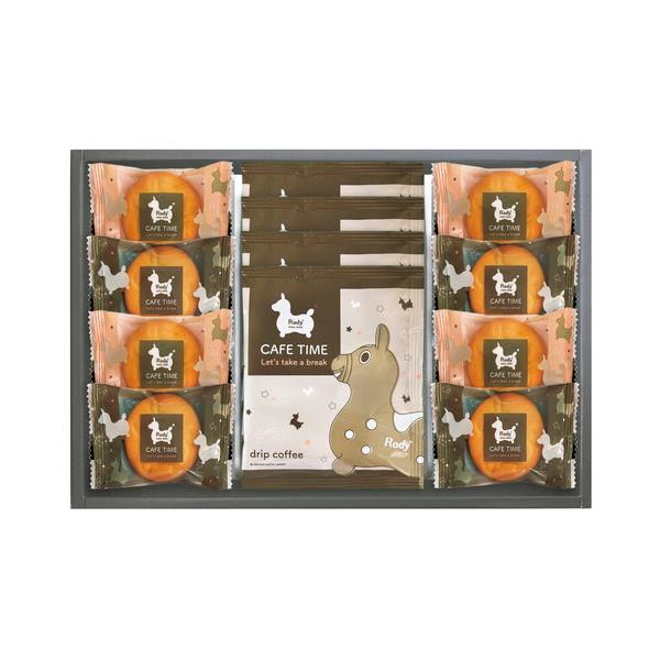 ドリップコーヒーと程よい甘さのチョコレートクリームを、サクサク食感のクッキーで包み込んで丁寧に焼き上げた、ロディのシルエットの入ったチョコインクッキーの詰合せです。■チョコインクッキー×8、ドリップコーヒー8g×4  【卵・乳成分・小麦】■...