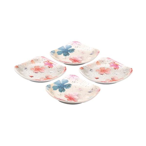 虹色に輝くラスター加工が目を引きます。食卓の会話がはずむ、煌びやかな器です。■商品95×95×20mm×4■材質:磁器■箱サイズ:箱205×110×45mm【用途】引出物 結婚祝 出産祝 仏事 快気 新築 記念 贈答 お返し お祝い 香典返...