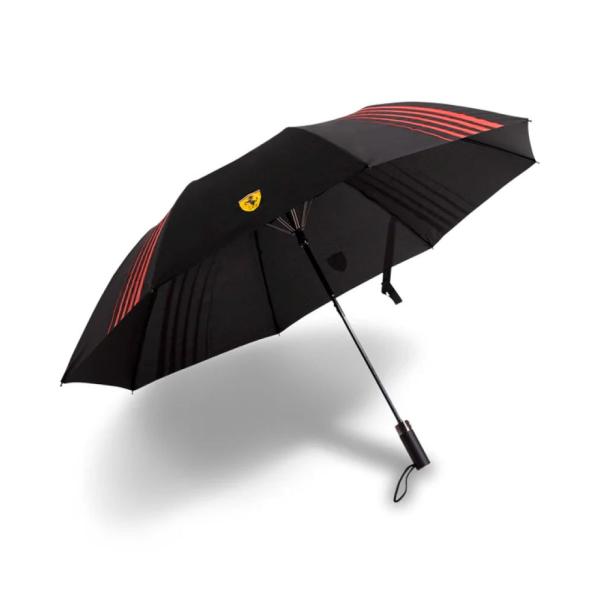 PUMA FERRARI 2026 コレクション コンパクトアンブレラ【折り畳み傘/晴雨兼用】メーカー：PUMAカラー：ブラックサイズ：親骨66cm、直径94cm、収納時の全長45cm重さ：375g素材：ポリエステル品番：701238061...