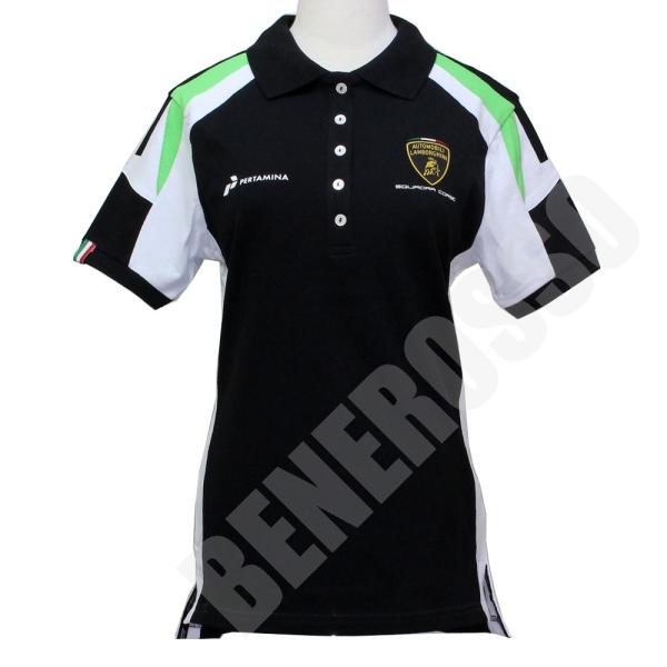 ランボルギーニのモータースポーツ部門「Squadra Corse」（スクアドラ・コルセ）のウェアシリーズ。サイズ（cm）XS 着丈 62 身幅 39 肩幅 35 袖丈 18S　着丈 64 身幅 40 肩幅 39 袖丈 18M　着丈 66 身...