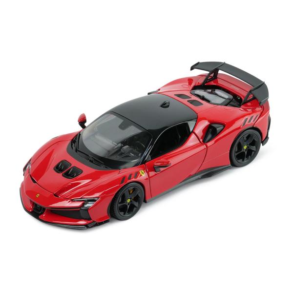 ブラーゴ 1/24スケール SF90XXストラダーレ■商品スペック対象年齢：6歳以上メーカー：Bburago（ブラーゴ)/ダイキャスト製スケール：1/24ボディカラー：レッド可動パーツ：ドア透明ケース：なし台座：なし/簡易紙台座外箱：ウイン...