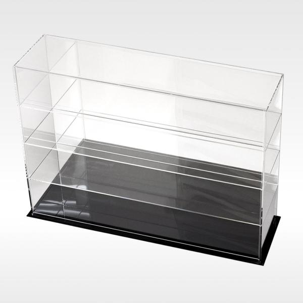 BENEROSSOオリジナル アクリルディスプレイケースアクリル樹脂でできた、ディスプレイケース。透明部分：3ミリ厚（オカモチ部分：2ミリ厚）ミラー　：2ミリ厚台座部分：黒3ミリ厚サイズ（外寸）：600(W)×177(D)×417(H)mm...
