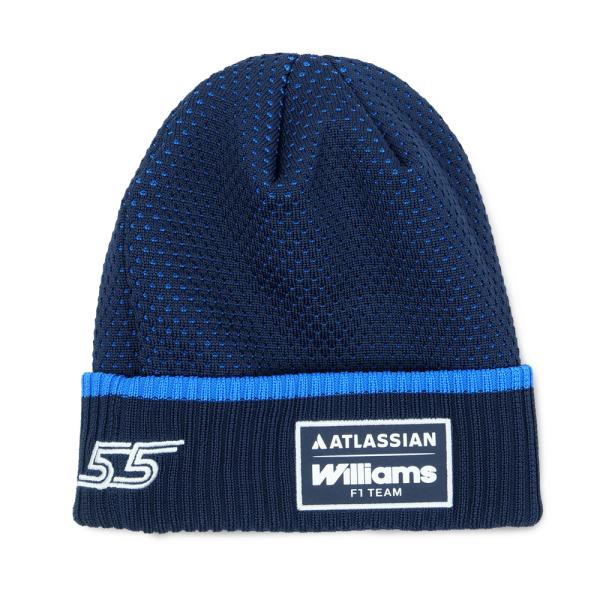 Atlassian Williams F1 Team 2026 ビーニー コレクション【C.サインツ版/No.55/ニット帽】■商品スペックメーカー：NewEraカラー：ネイビーサイズ：フリー素材：ポリエステル67％、ナイロン33％　刺繍糸...