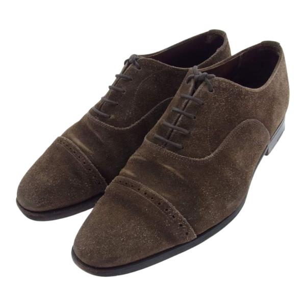 ■商品情報[商品名]アルフレッドサージェント Alfred Sargent CROUCH スエード パンチドキャップトゥ シューズ ダークブラウン系 7【中古】[カラー]ダークブラウン系[サイズ]x 厚み約cm表記サイズ：7アウトソール：約...