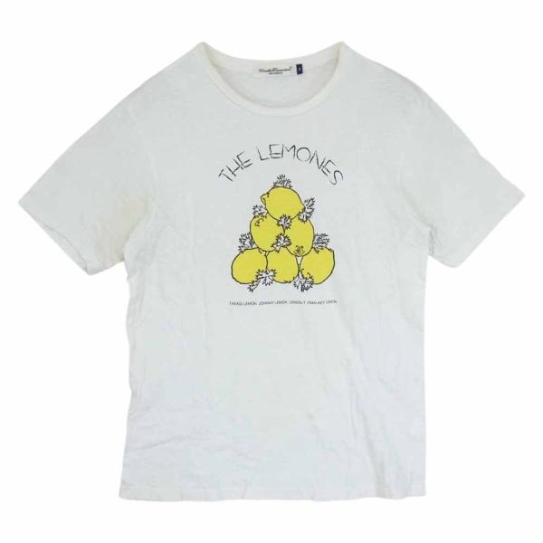 ■商品情報[商品名]UNDERCOVER アンダーカバー FOR REBELS LEMON 丸首 半袖 Tシャツ レモン ホワイト系 2【中古】[カラー]ホワイト系[サイズ]x 厚み約cm表記サイズ：2肩幅：約40cm着丈：約63cm身幅：...