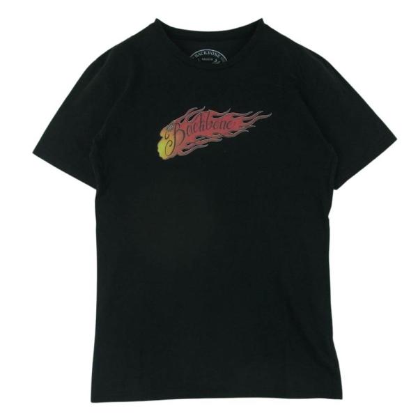 ■商品情報[商品名]BACK BONE THE BASIS バックボーンザベイシス BB11S-C40 ロゴ バックプリント 半袖 Tシャツ 日本製 ブラック系 M【中古】[カラー]ブラック系[サイズ]表記サイズ：Mx 厚み約cm肩幅：約4...