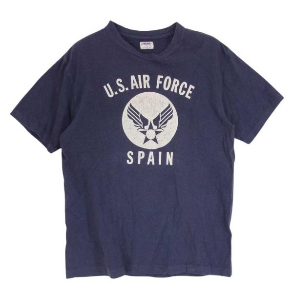 ■商品情報[商品名]ダブルワークス DUBBLE WORKS US.AIR FORCE SPAIN プリント 半袖 Tシャツ ネイビー系 M【中古】[カラー]ネイビー系[サイズ]表記サイズ：Mx 厚み約cm肩幅：約43cm着丈：約63cm身...