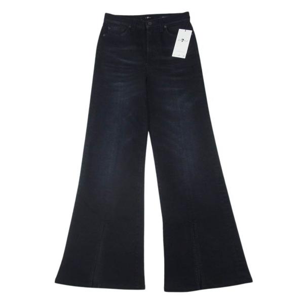 ■商品情報[商品名]セブン・フォー・オール・マンカインド 7 FOR ALL MANKIND フロント センター スリット デニム パンツ ブラック系 25【中古】[カラー]ブラック系[サイズ]x 厚み約cm表記サイズ：25ウエスト：約66...