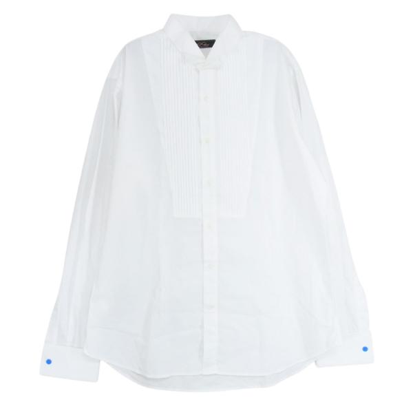 ■商品情報[商品名]ガブリエレパジーニ Gabriele Pasini 長袖 コットン シャツ ホワイト系 41【中古】[カラー]ホワイト系[サイズ]x 厚み約cm表記サイズ：41肩幅：約46cm着丈：約77cm身幅：約55cm袖丈：約63...