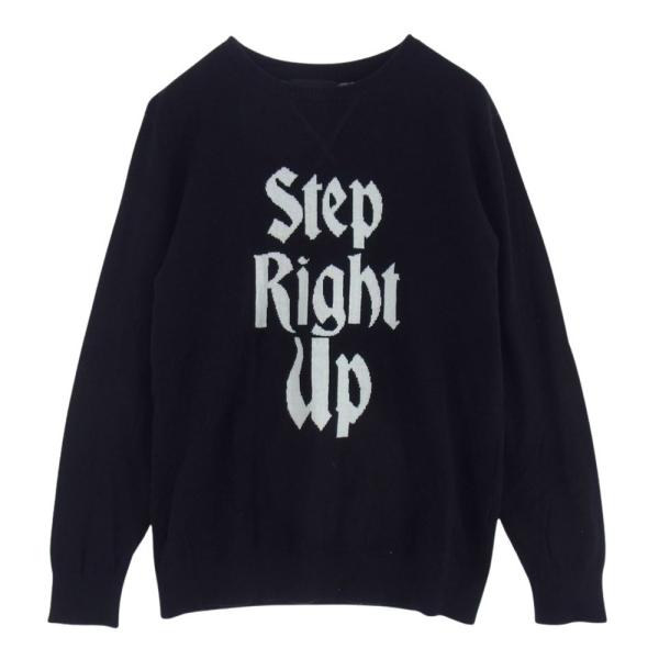 ■商品情報[商品名]LOUNGE LIZARD ラウンジリザード クルーネック step right up コットン セーター 2【中古】[カラー]ブラック系[サイズ]x 厚み約cm表記サイズ：2肩幅：約40cm着丈：約61cm身幅：約50...