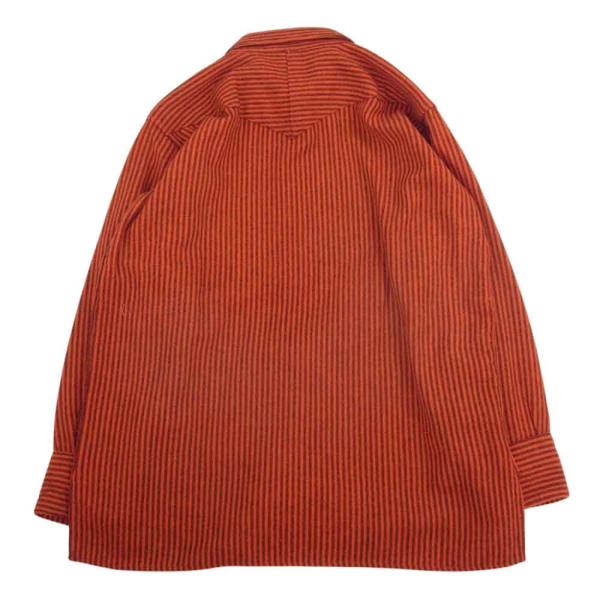 ■商品情報[商品名]カンブリアンシャツ Cambrian Shirt ストライプ ウール ヴィンテージ 長袖 シャツ レッド系 6【中古】[カラー]レッド系[サイズ]x 厚み約cm表記サイズ：6肩幅：約48cm着丈：約74cm身幅：約60c...