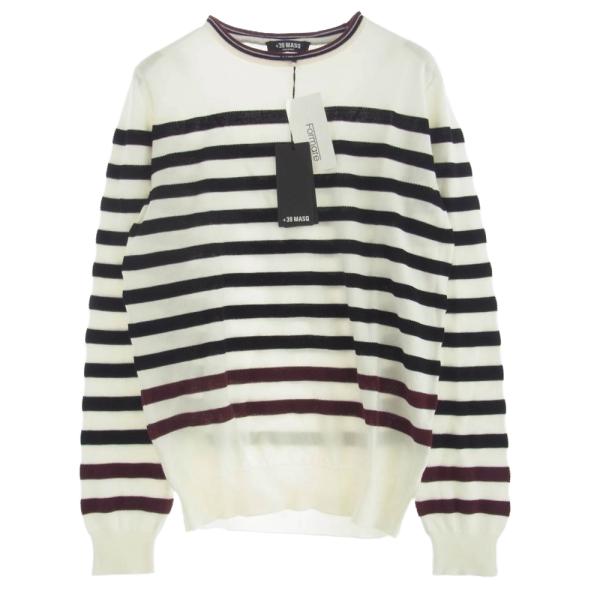 ■商品情報[商品名]マスク 39 MASQ P20-MASQ6042-12-00 ボーダー ニット オフホワイト系 ブラック系 S【極上美品】【中古】[カラー]オフホワイト系 ブラック系[サイズ]表記サイズ：Sx 厚み約cm肩幅：約34.5...