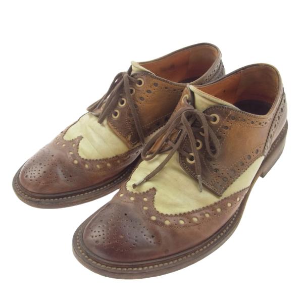 ■商品情報[商品名]Santoni サントーニ 10092 ウイングチップ レザー シューズ ブラウン系 6【中古】[カラー]ブラウン系[サイズ]x 厚み約cm表記サイズ：6アウトソール：約29cm高さ：約8.5cm[付属品]なし[状態・コ...