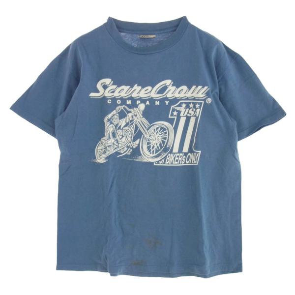 ■商品情報[商品名]スケアクロウ Scarecrow PRINT TEE SS プリント 半袖 Tシャツ ブルー系 ライトブルー系 M【中古】[カラー]ライトブルー系[サイズ]表記サイズ：Mx 厚み約cm肩幅：約47cm着丈：約64.5cm...