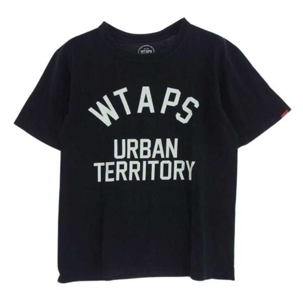 ■商品情報[商品名]WTAPS ダブルタップス URBAN TERRITORY カレッジ ロゴ プリント 半袖 Tシャツ ネイビー系 2【中古】[カラー]ネイビー系[サイズ]x 厚み約cm表記サイズ：2肩幅：約44.5cm着丈：約61cm身...