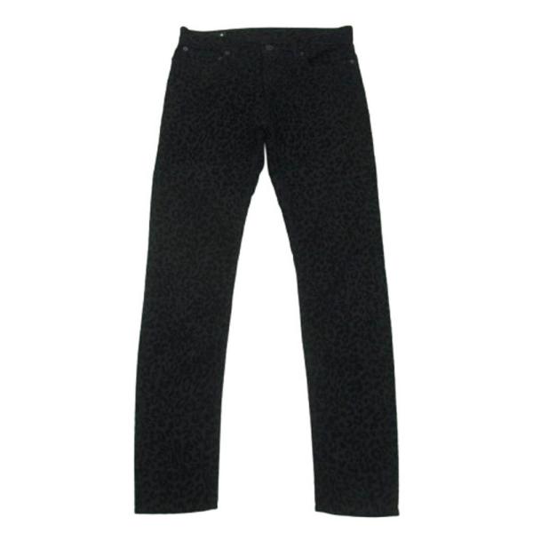 ■商品情報[商品名]MINEDENIM マインデニム 1902-1001-98-302 BD Leopard S.Slim STR 5pocket レオパード柄 ブラック デニム パンツ 黒系 7【中古】[カラー]ブラック系[サイズ]x 厚...