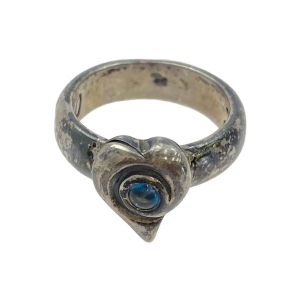 ■商品情報[商品名]BILL WALL LEATHER ビルウォールレザー 加藤晴彦 HARUHIKO ハート ライトブルーストーン リング シルバー系 18.5号【中古】[カラー]シルバー系[サイズ]18.5号号リング幅：約1.4cmリン...