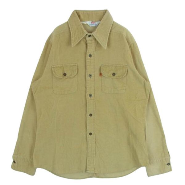 ■商品情報[商品名]Levi's リーバイス Panatela tops 70s パナテラ コーデュロイ 長袖 シャツ ライトブラウン系 L【中古】[カラー]ライトブラウン系[サイズ]表記サイズ：Lx 厚み約cm肩幅：約43.5cm着丈：約...
