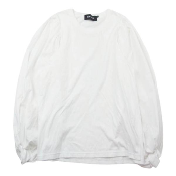 ■商品情報[商品名]ゴム gomme GH-T32-130 切替 バルーン袖 カットソー ホワイト系 M【中古】[カラー]ホワイト系[サイズ]表記サイズ：Mx 厚み約cm肩幅：約37cm着丈：約59cm身幅：約54cm袖丈：約56cm[付属...