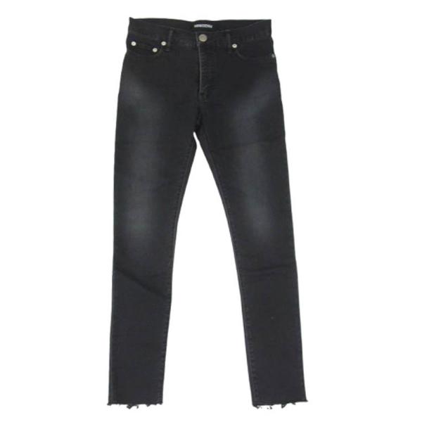■商品情報[商品名]MINEDENIM マインデニム STED-102-TN95-96-271 SKINNY 5POCKET BUS スキニー カットオフ ストレッチ ブラック デニム ブラック系 4【中古】[カラー]ブラック系[サイズ]x...