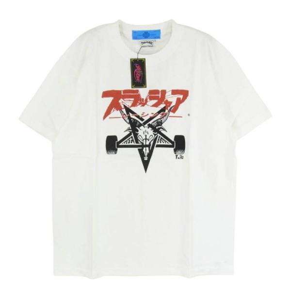 ■商品情報[商品名]パンク ドランカーズ PUNK DRUNKERS フロント プリント ロゴ 666 半袖 Tシャツ ホワイト系 L【極上美品】【中古】[カラー]ホワイト系[サイズ]表記サイズ：Lx 厚み約cm肩幅：約48.5cm着丈：約...