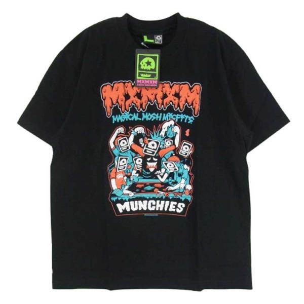 ■商品情報[商品名]マジカル モッシュミ スフィッツ MAGICAL MOSH MISFITS M536 焼肉バー TEE フロント プリント ロゴ 半袖 Tシャツ 【極上美品】【中古】[カラー]ブラック系[サイズ]表記サイズ：Lx 厚み約...