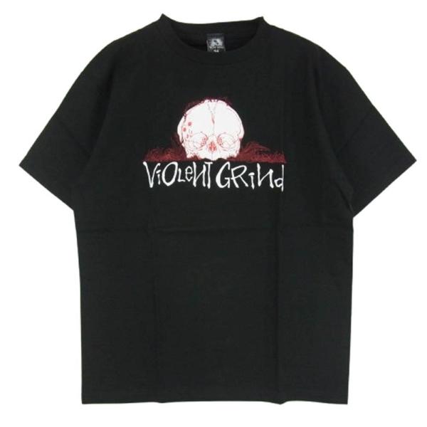 ■商品情報[商品名]バイオレント グラインド VIOLENT GRIND フロント プリント ロゴ 半袖 Tシャツ ブラック系 L【極上美品】【中古】[カラー]ブラック系[サイズ]表記サイズ：Lx 厚み約cm肩幅：約49cm着丈：約70.5...