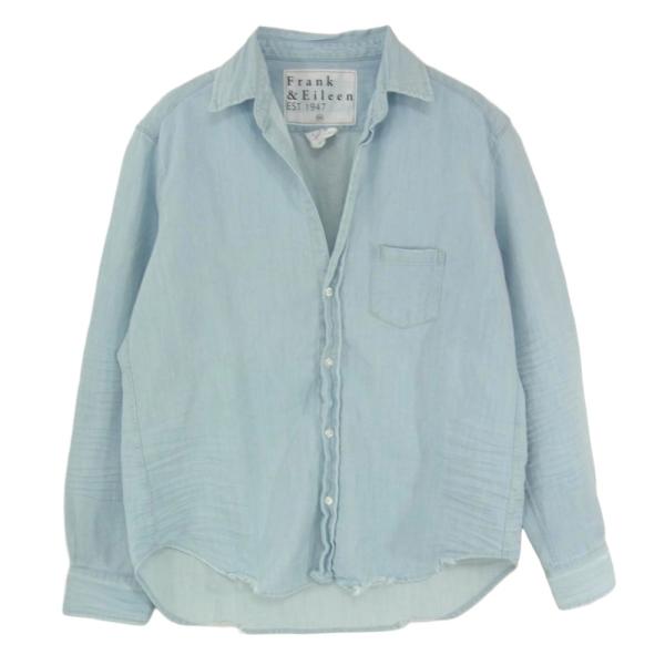 ■商品情報[商品名]Frank&amp;Eileen フランクアンドアイリーン 9910700156 STONEWASHED SHIRT ストーンウォッシュド コットン 長袖 シャツ【中古】[カラー]ライトブルー系[サイズ]表記サイズ：XX...