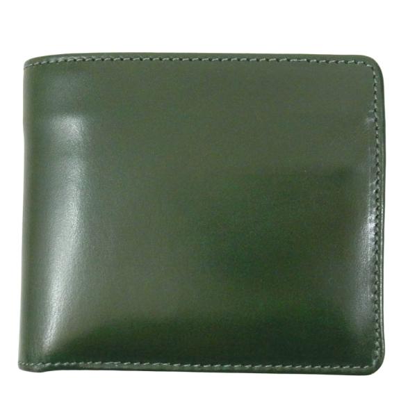 ■商品情報[商品名]GLENROYAL グレンロイヤル 03-6171 HIP WALLET WITH DIVIDER 二つ折り財布 ブライドルレザー グリーン系【美品】【中古】[カラー]グリーン系[サイズ]約9.5cm x 11cmx 厚...